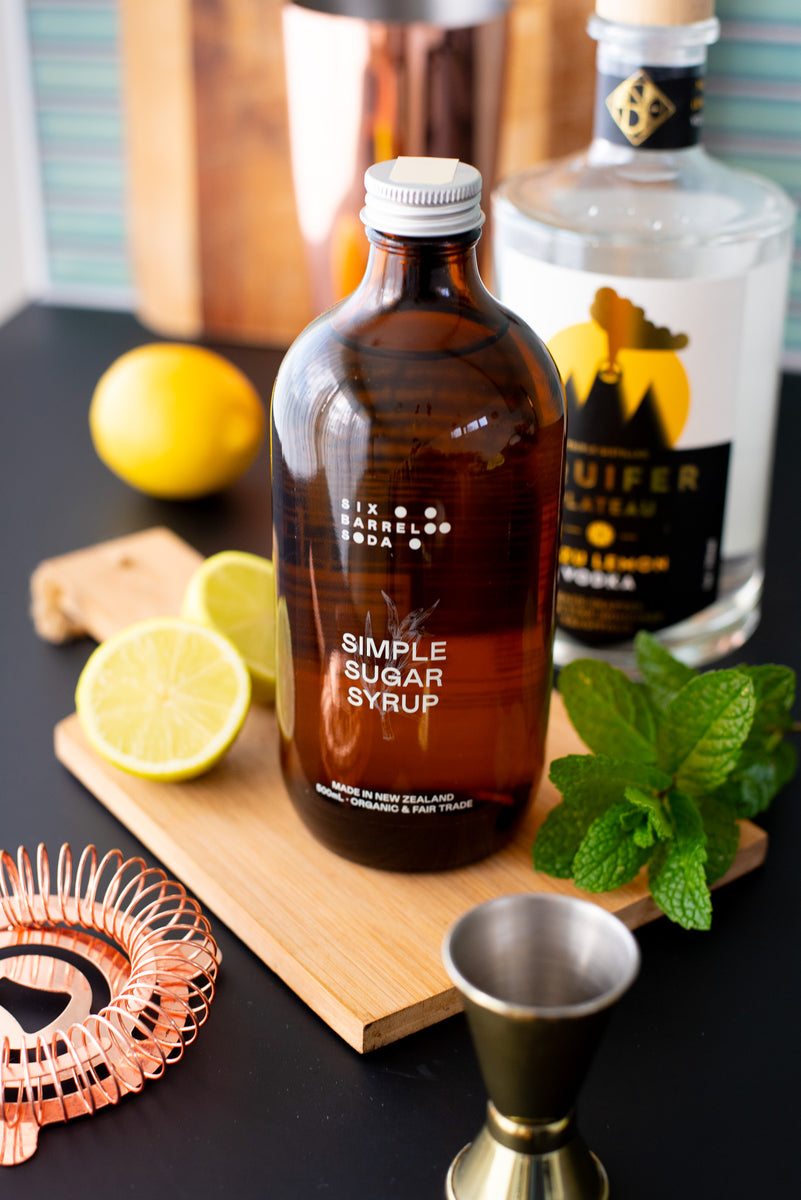 Simple Sugar Syrup – Organic & Fair Trade – Six Barrel Soda Co.
