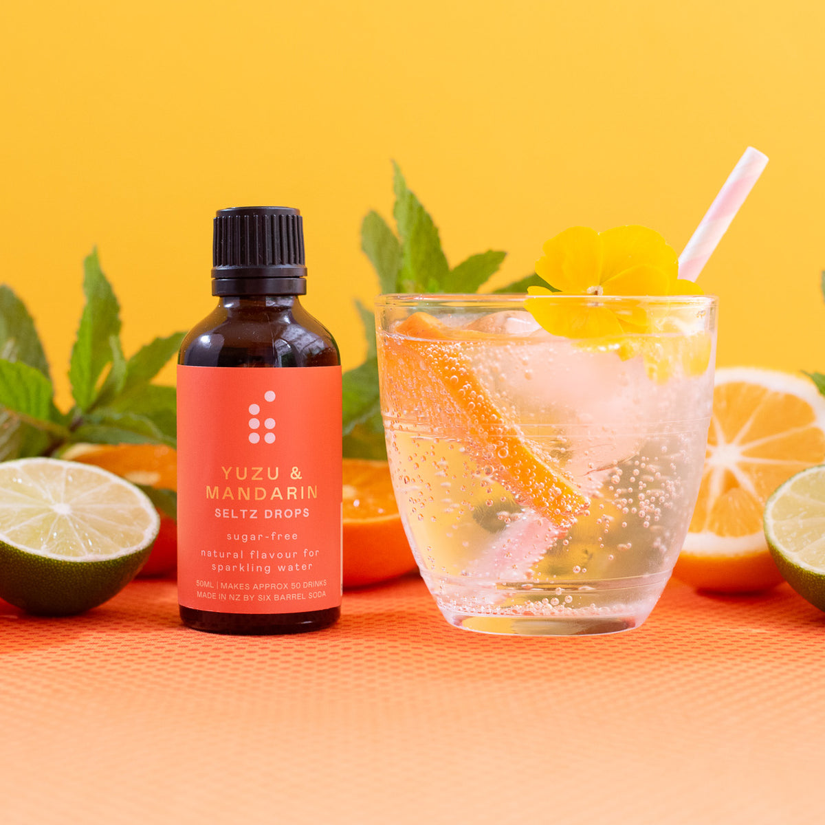 Yuzu & Mandarin Seltz Drops - Sugar Free Water Drops – Six Barrel Soda Co.