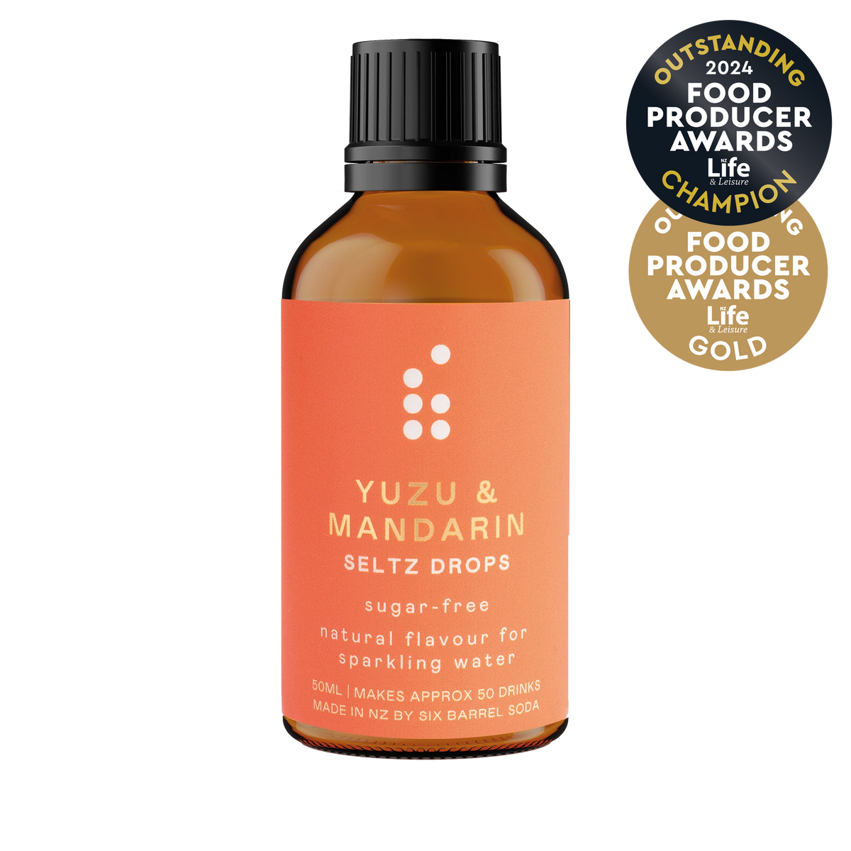 Yuzu & Mandarin Seltz Drops - Sugar Free Water Drops – Six Barrel Soda Co.